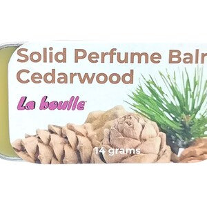 Cedarwood Solid Natural Perfume Balm. for Sensitive Skin. Handmade ...