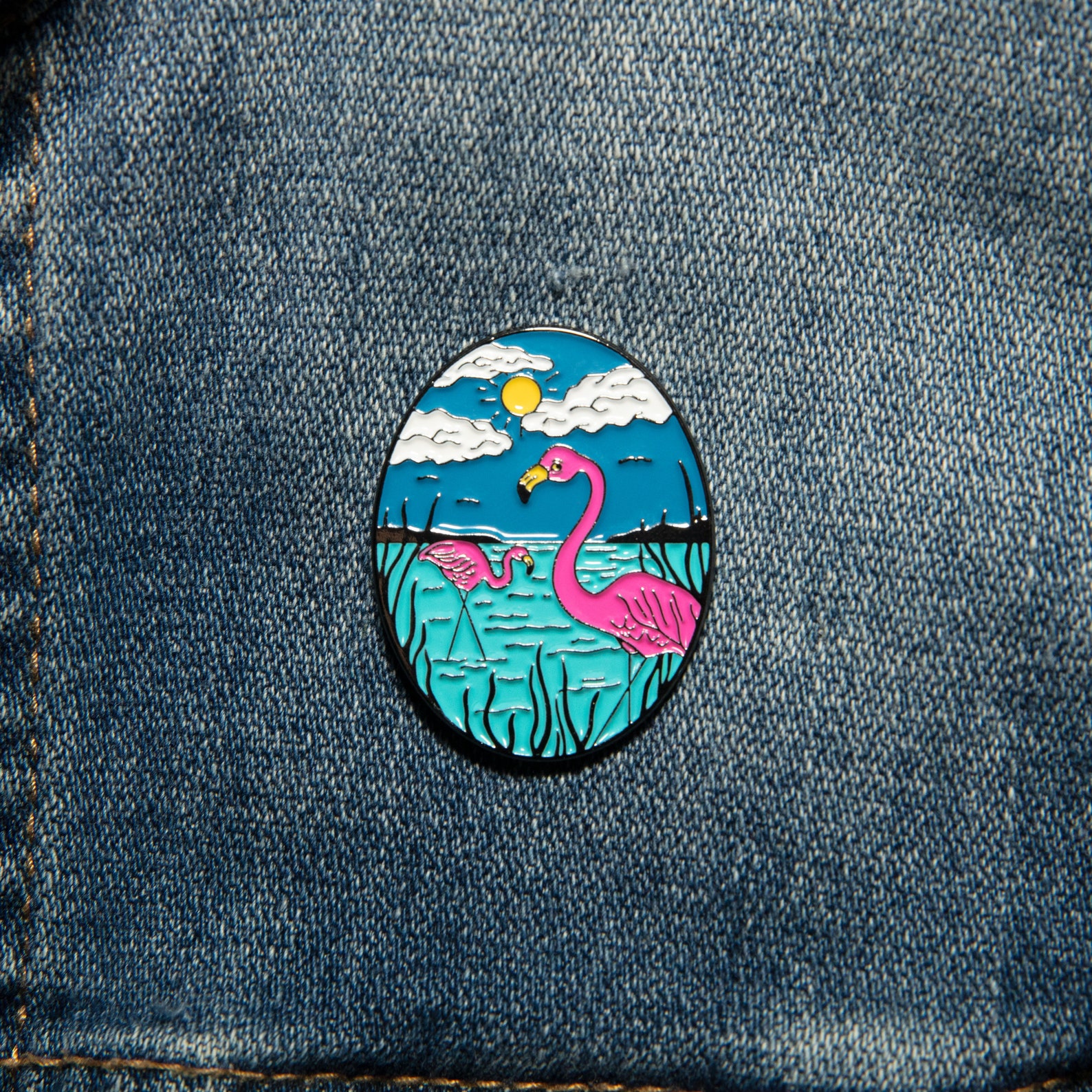 Flamingo Enamel Pin - Etsy