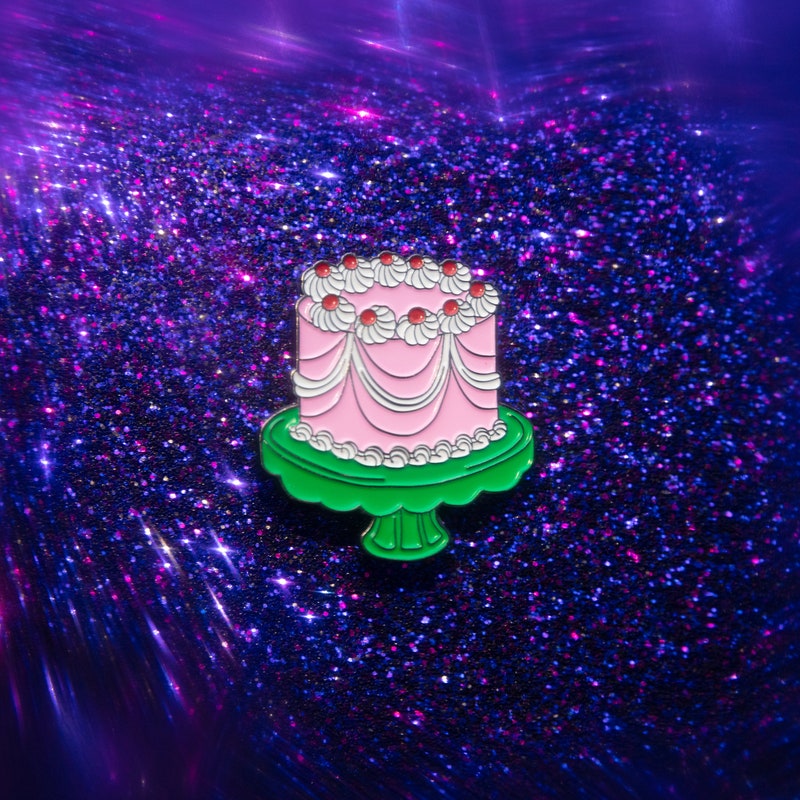 Cake Enamel Pin - Etsy