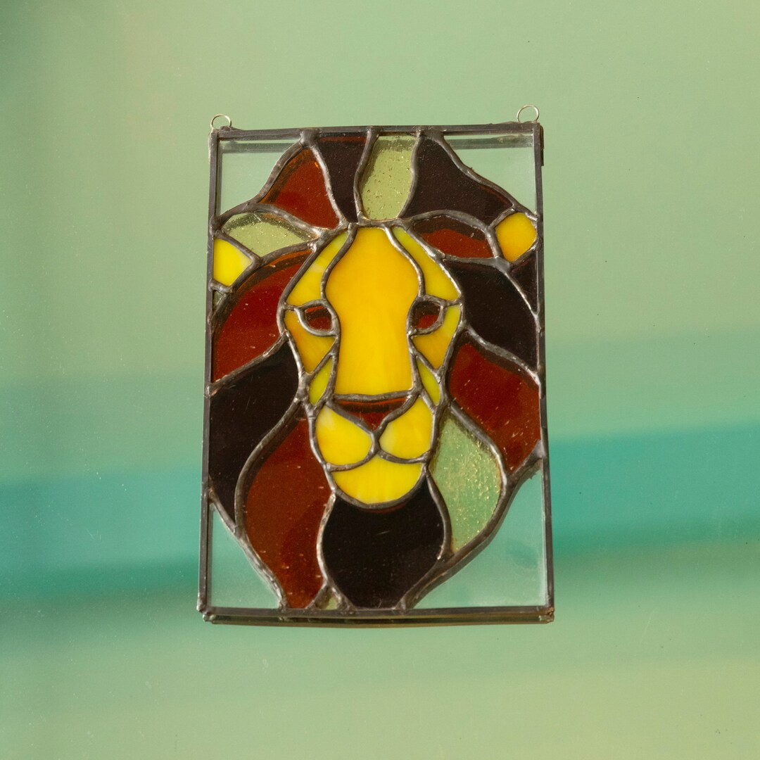 Leo Zodiac Sign Stained Glass Suncatcher - Etsy