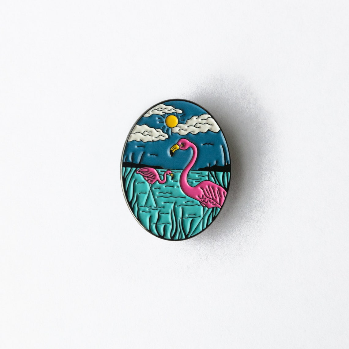 Flamingo Enamel Pin - Etsy