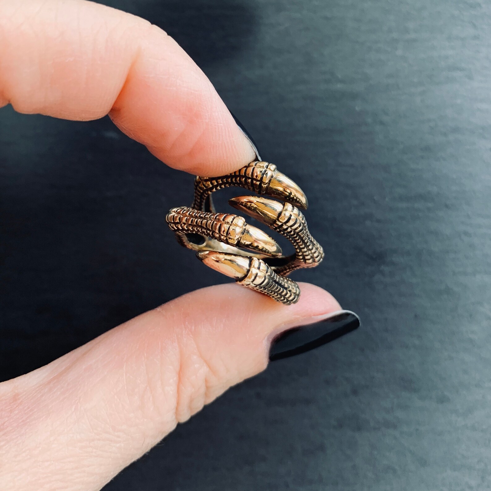 Adjustable Silver Dragon Claw Ring Fantasy Ring - Etsy