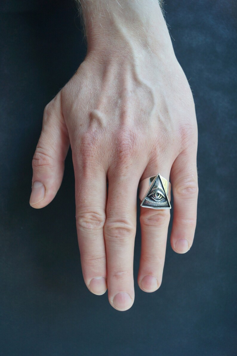 Masonic eye ring Freemason ring | Etsy
