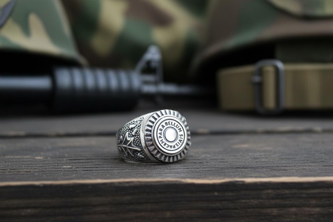 Si Vis Pacem Para Bellum Ring | Mens Silver Statement Jewelry | Latin ...