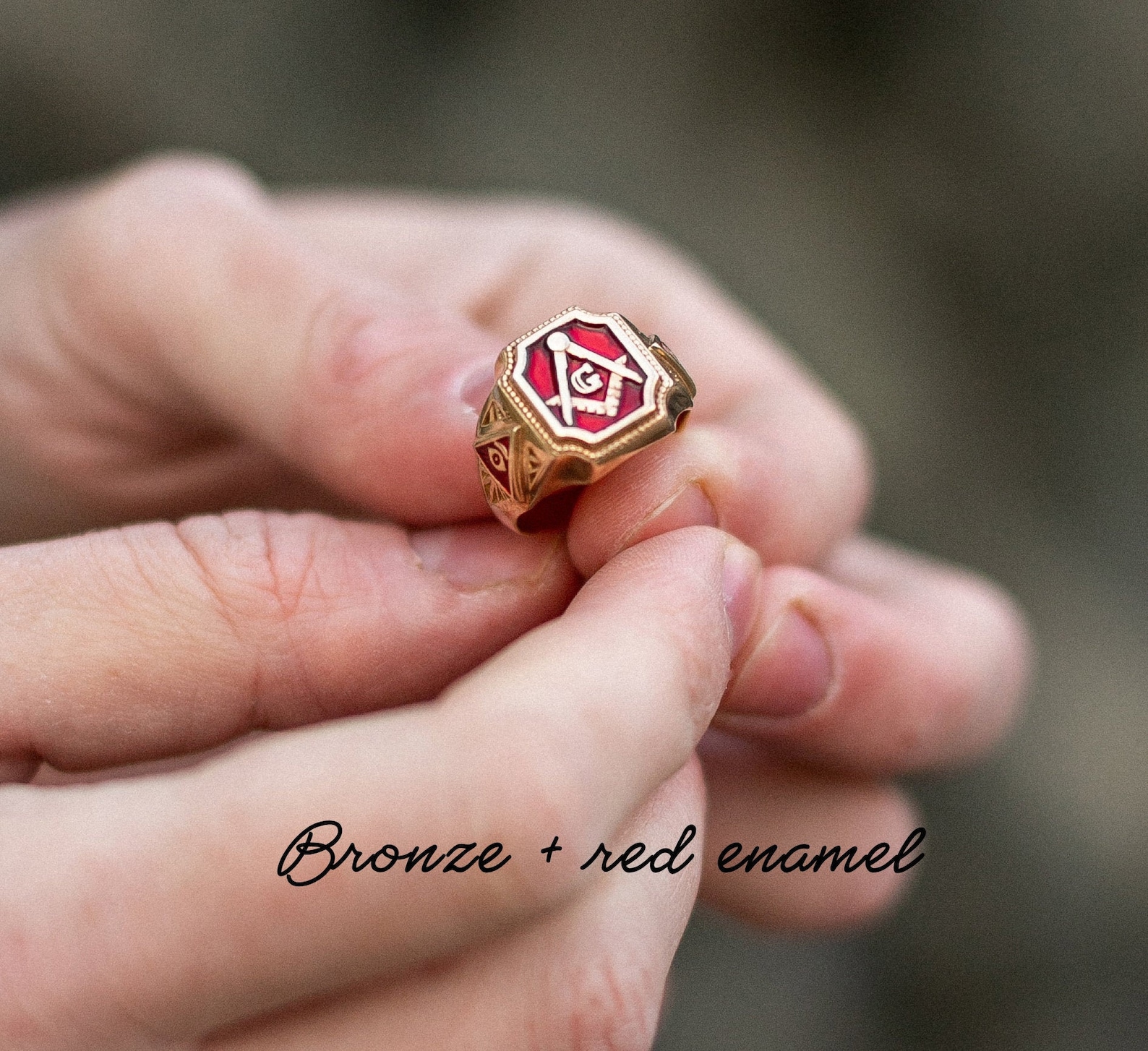 Masonic Signet Ring Freemason Ring - Etsy