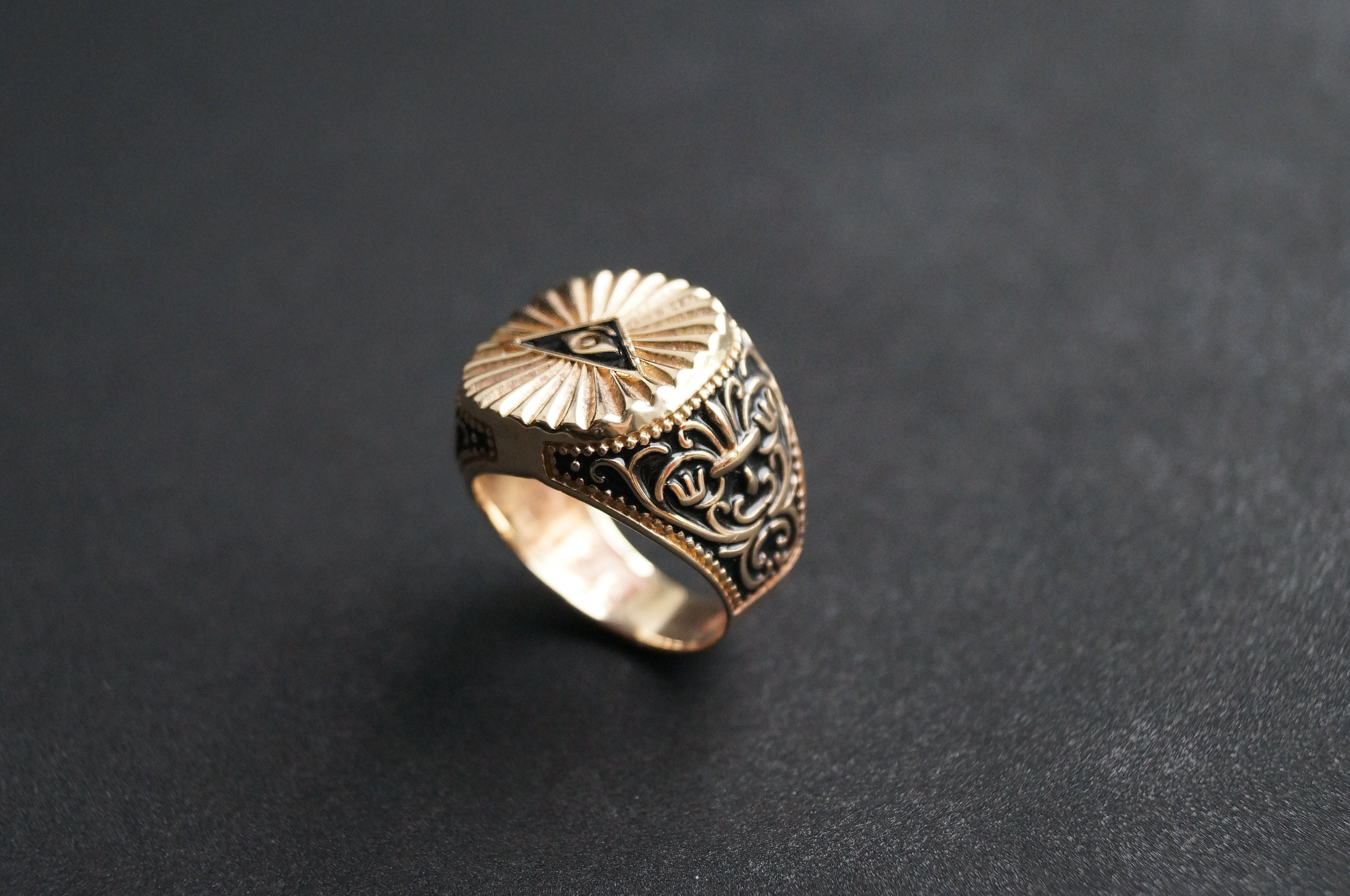 Masonic Signet Ring Masonic Jewelry | Etsy