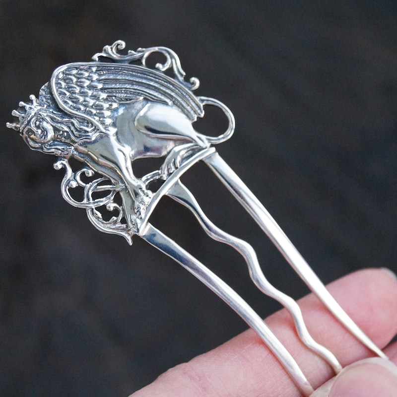 Silver Hair Pin - Etsy