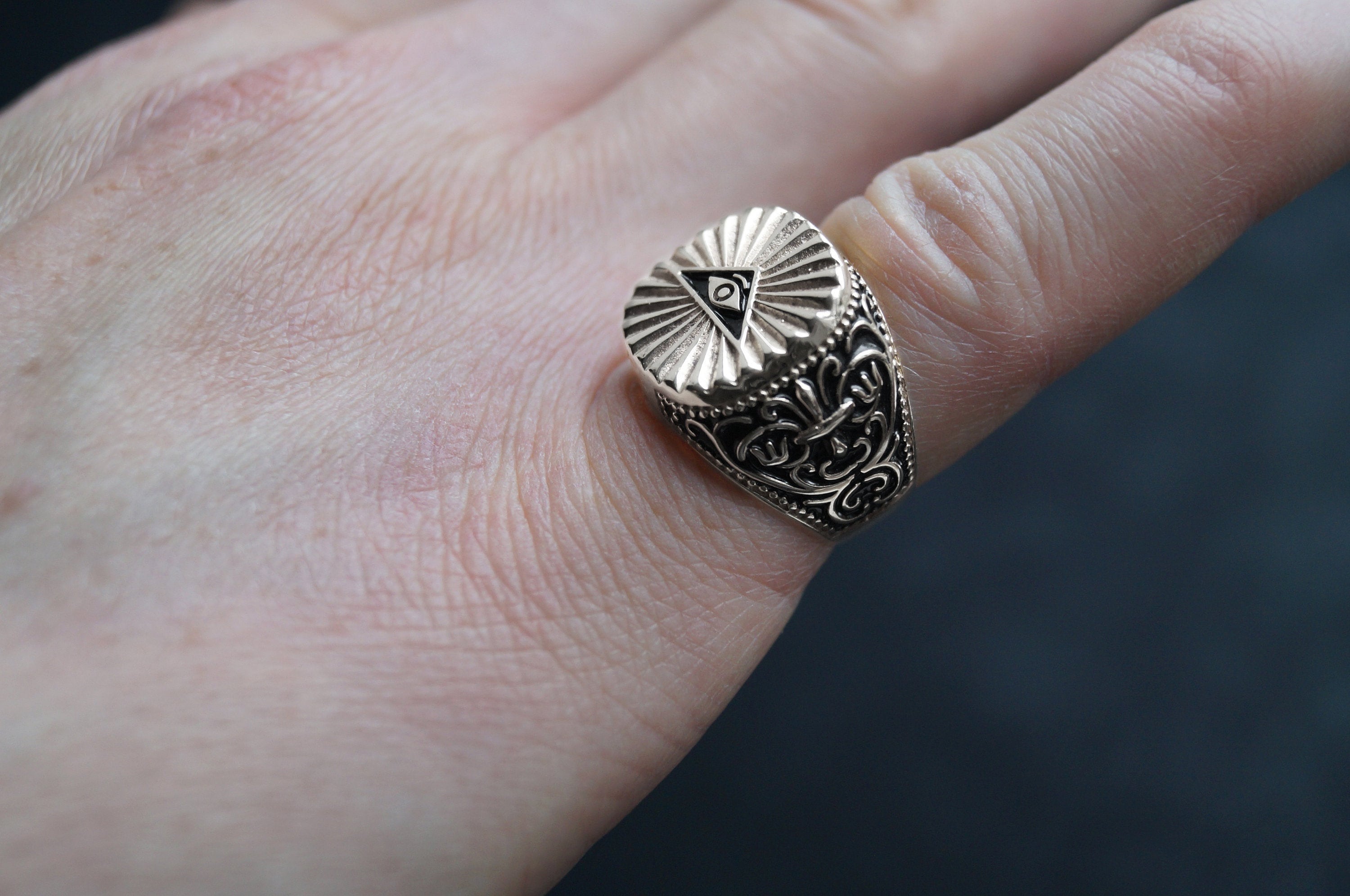 Masonic Signet Ring Masonic Jewelry | Etsy