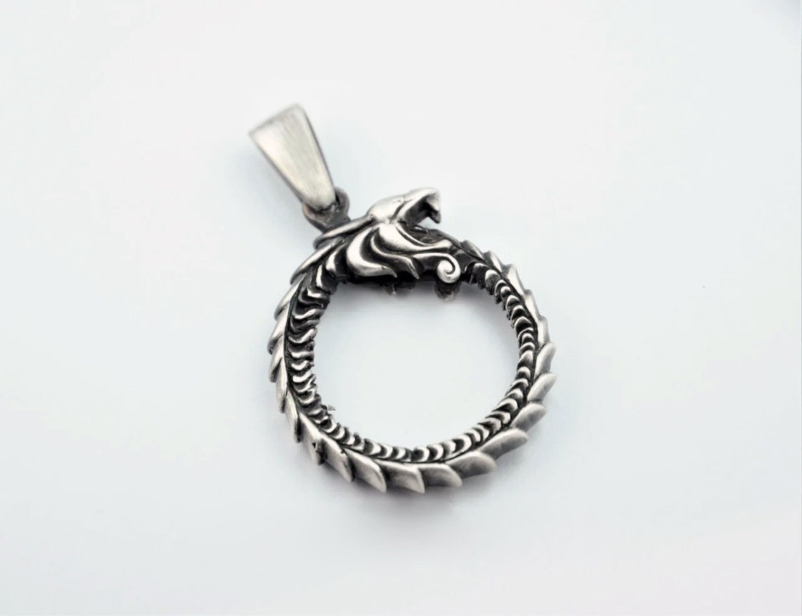 Jormungandr Ouroboros pendant Eternity pendant | Etsy