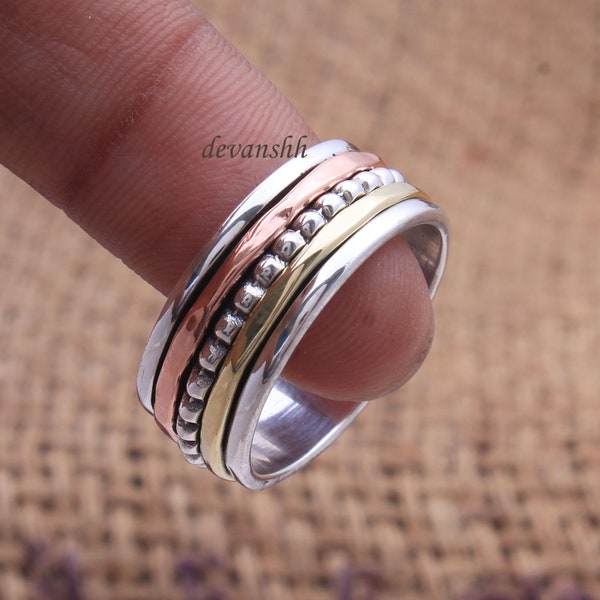Silver Spinner Ring - Etsy