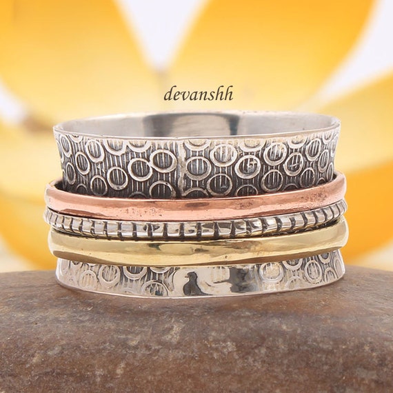 Sale Spinner Ring Handmade Ring Fidget Ring Meditation | Etsy