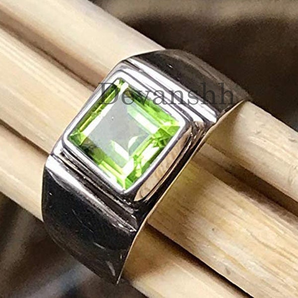 Men Peridot Ring - Etsy