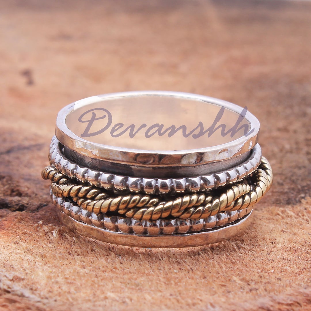 Celtic Design Spin Ring // 925 Sterling Silver // Celtic Fidget Ring - Etsy