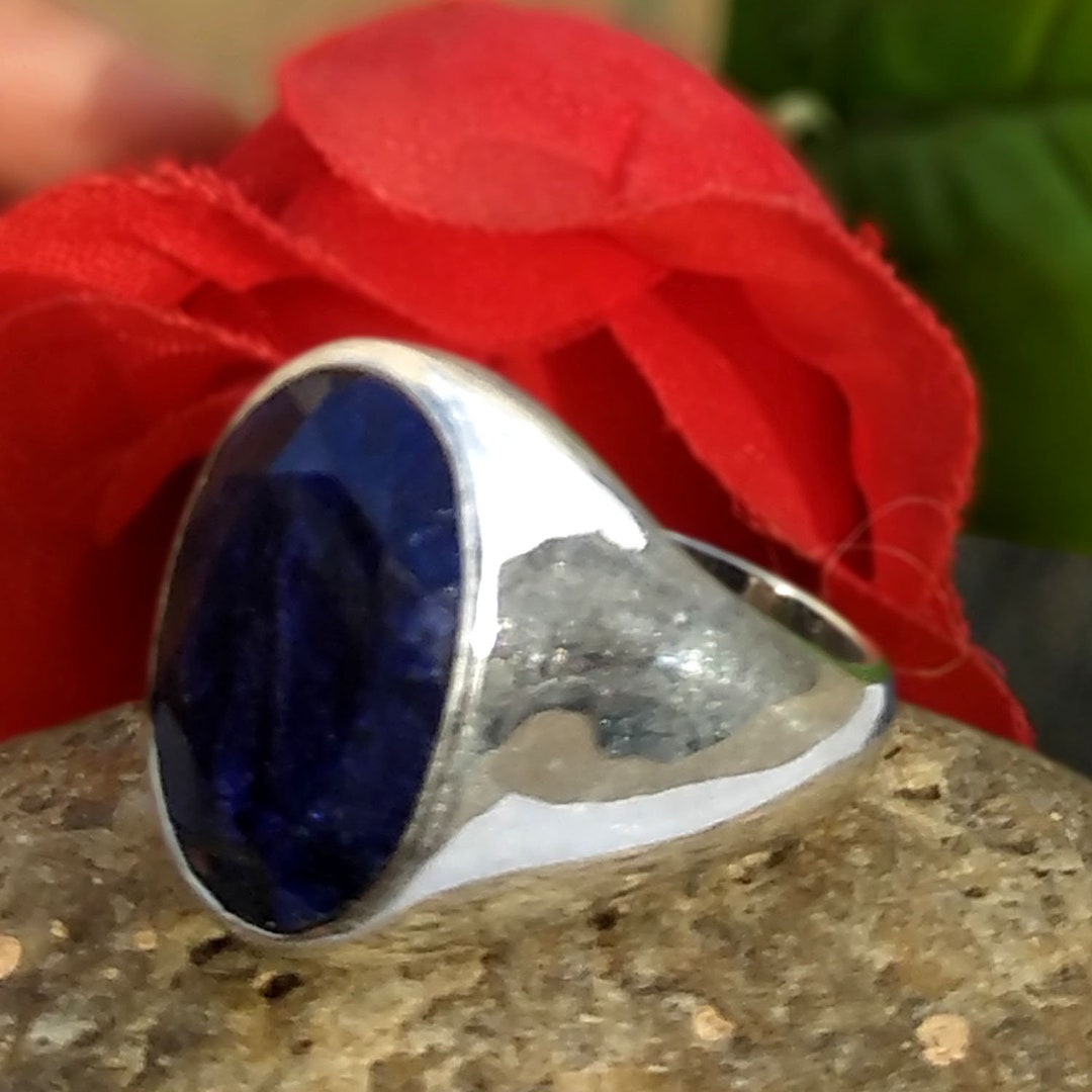 Blue Sapphire Ring925 Sterling Silver Blue Sapphire - Etsy