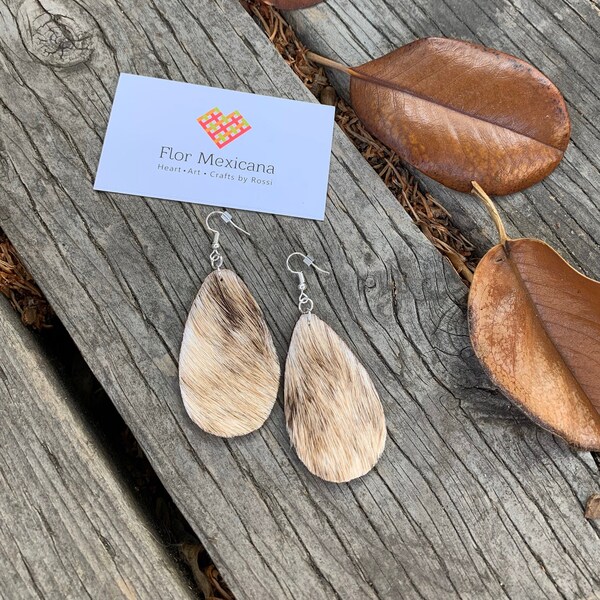 Cow Hide Earrings - Etsy