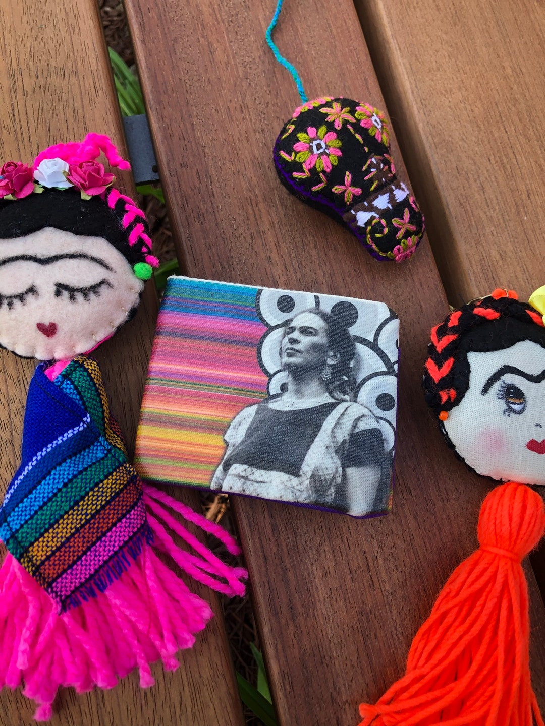 Cartera mexicana hecha a mano auténticos y hermosos autorretratos de ...