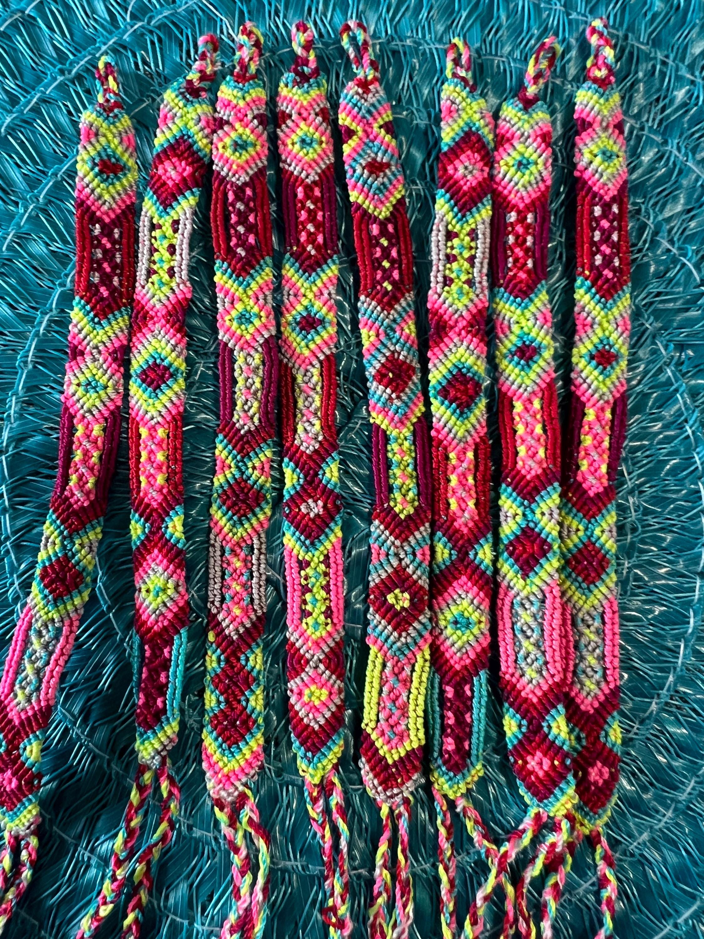 Hand Embroidered Unisex Bracelets Authentic Mexican Embroidery Folk Art ...