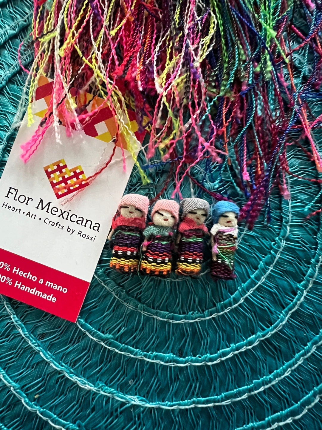 Set of 4 Mini Mayan Worry Dolls Authentic Lucky Charms Muñequitas ...