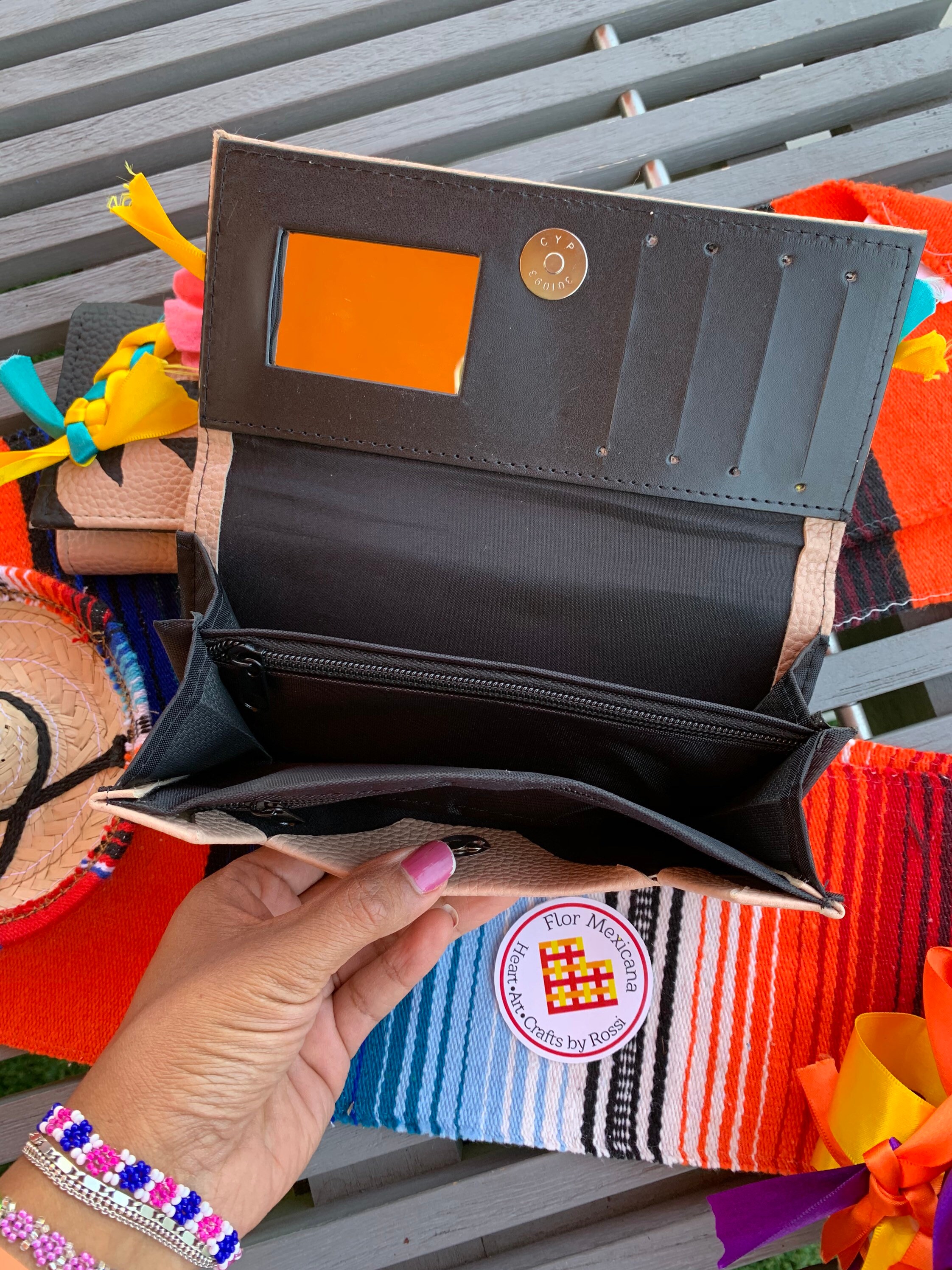 Beautiful wallet Mexican wallet Muñeca Mexicana Folklore and | Etsy