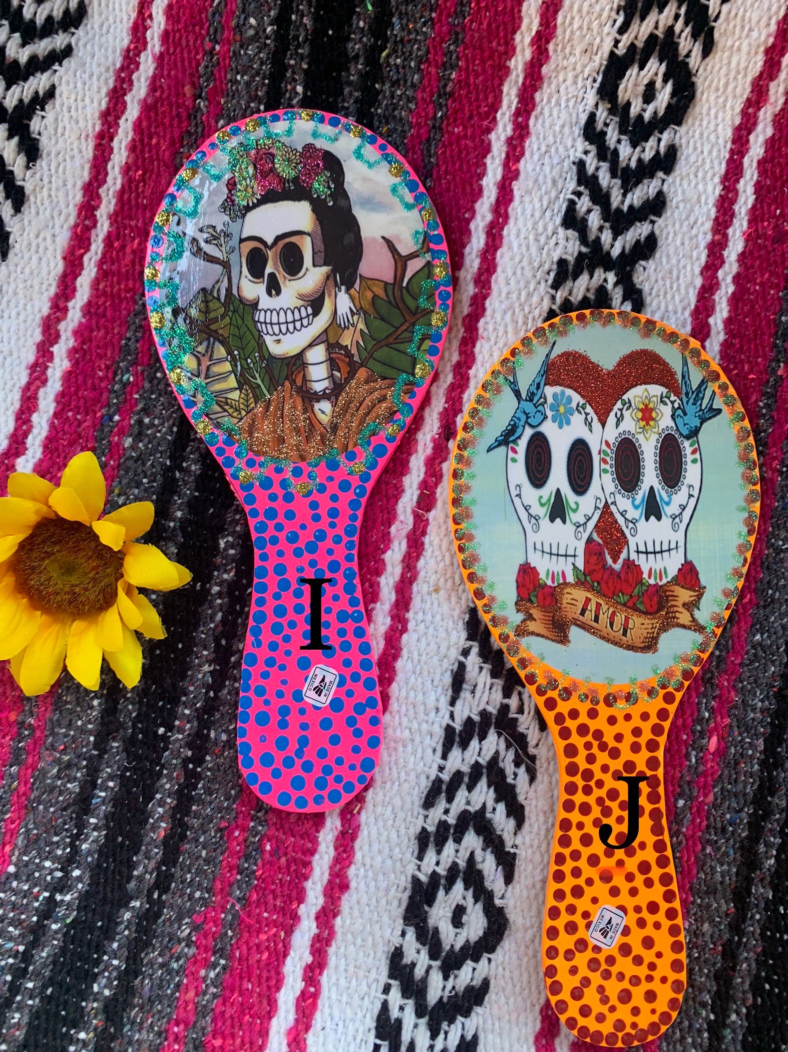 Mexican Mirrors Vintage Style Hand Mirror Mexican Old Fashion - Etsy