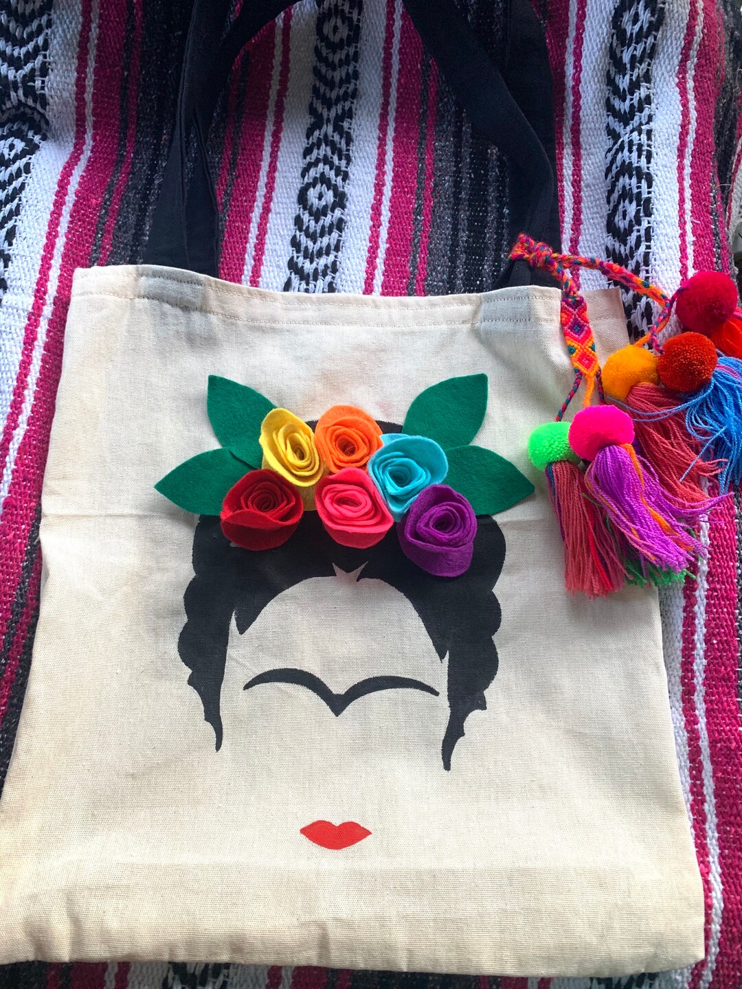 Mexican Tote Purse Beach Style Bag Mercado and Vacation Tote Purse Folk ...