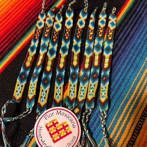 Hand Embroidered Unisex Bracelets Authentic Mexican Embroidery Folk Art ...