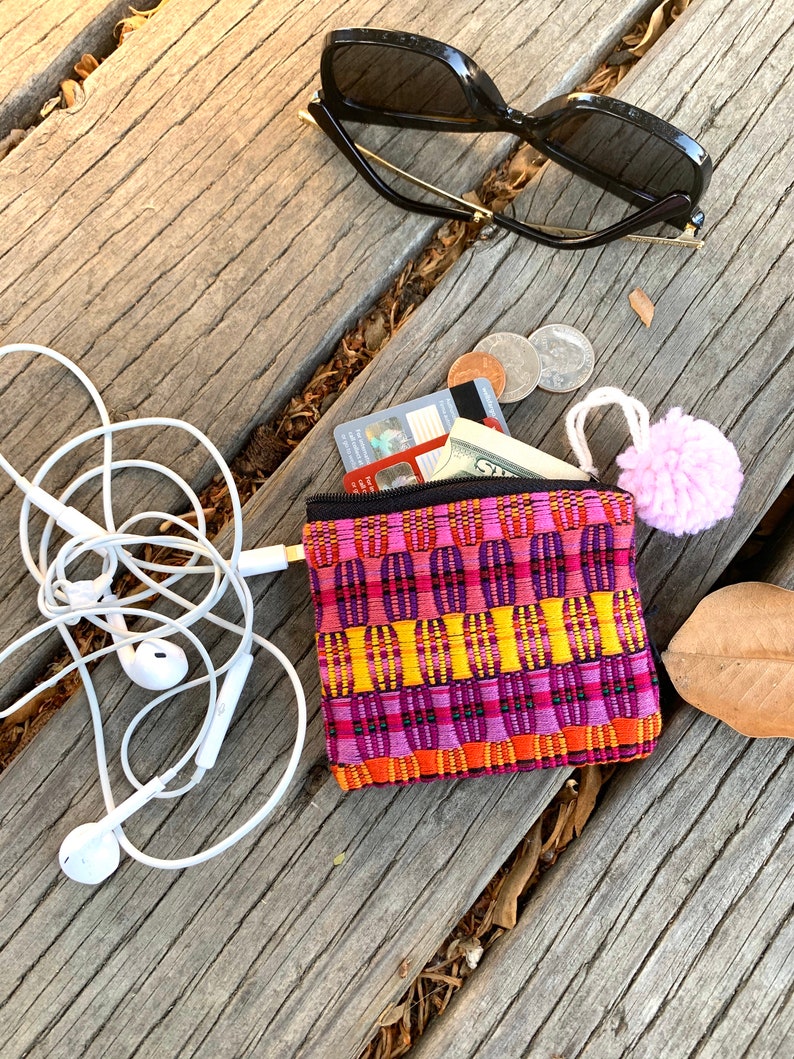Mexican Coin Purse Handmade Flat Embroidered Mini Purse - Etsy