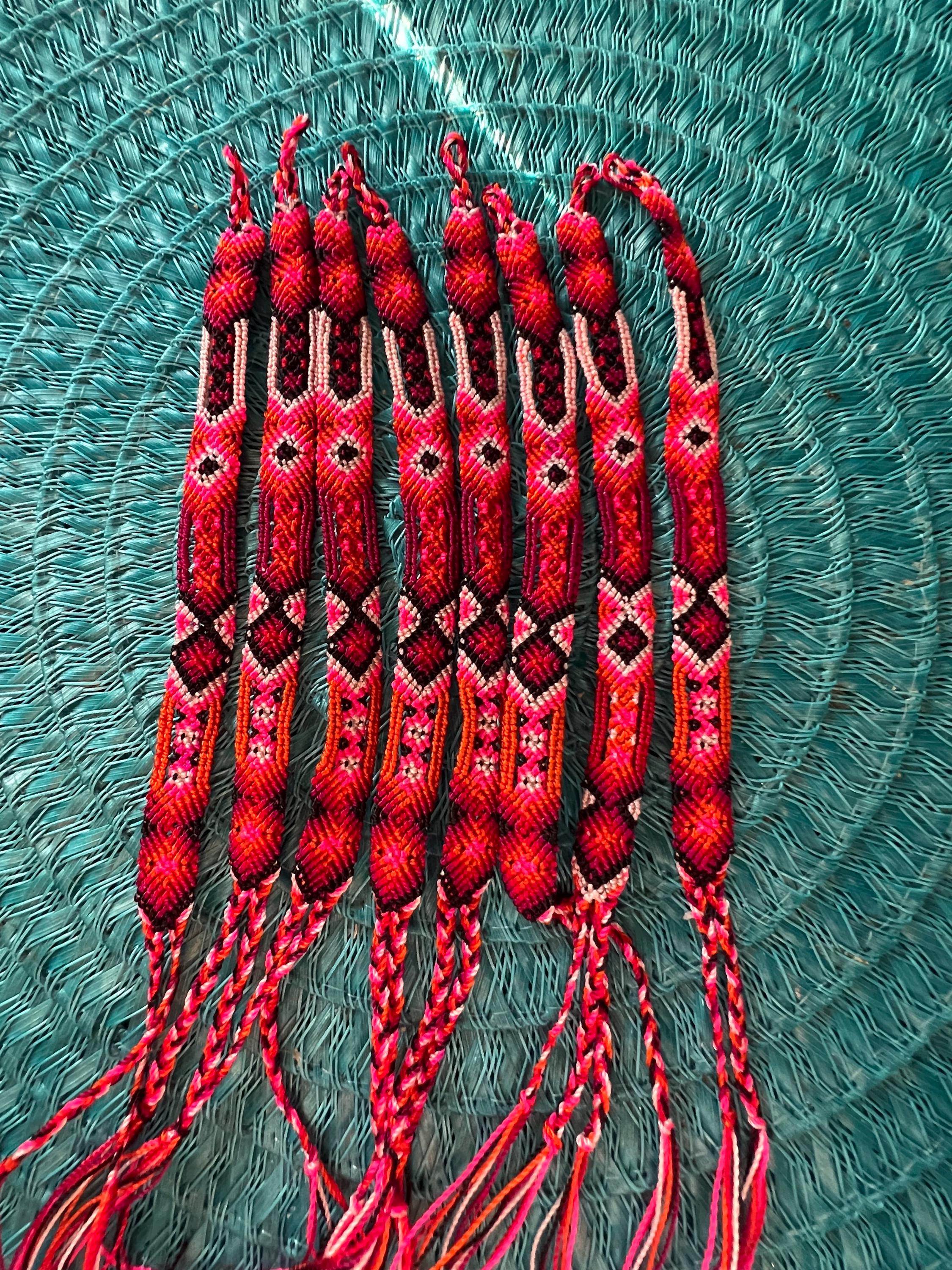 Hand Embroidered Unisex Bracelets Authentic Mexican Embroidery Folk Art ...