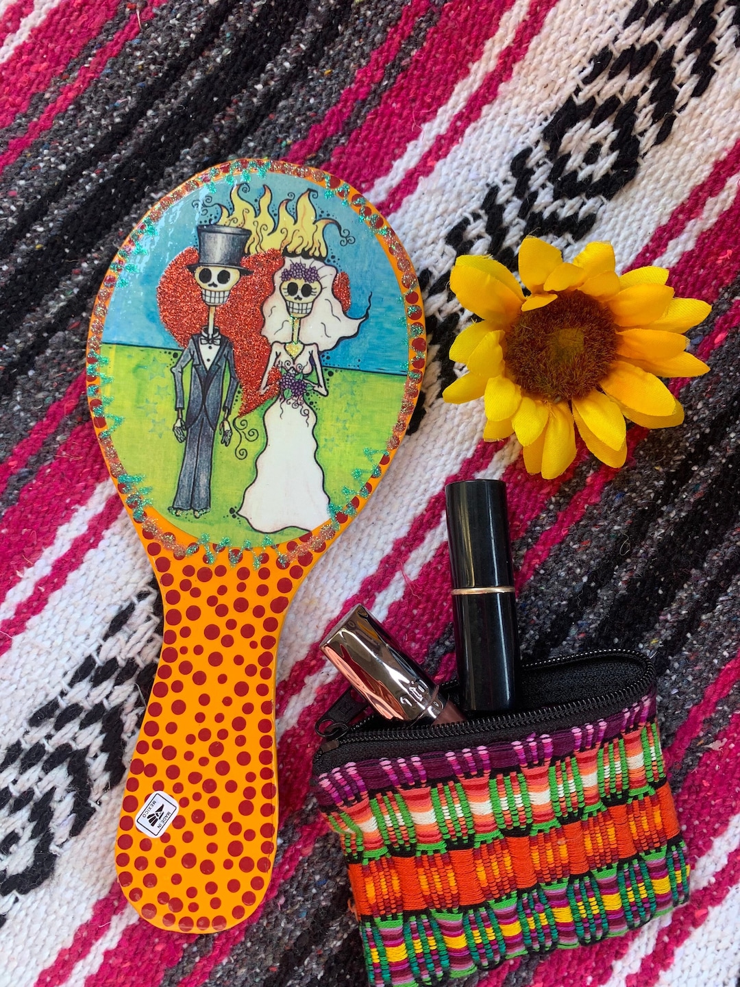 Mexican Mirrors Vintage Style Hand Mirror Mexican Old Fashion ...