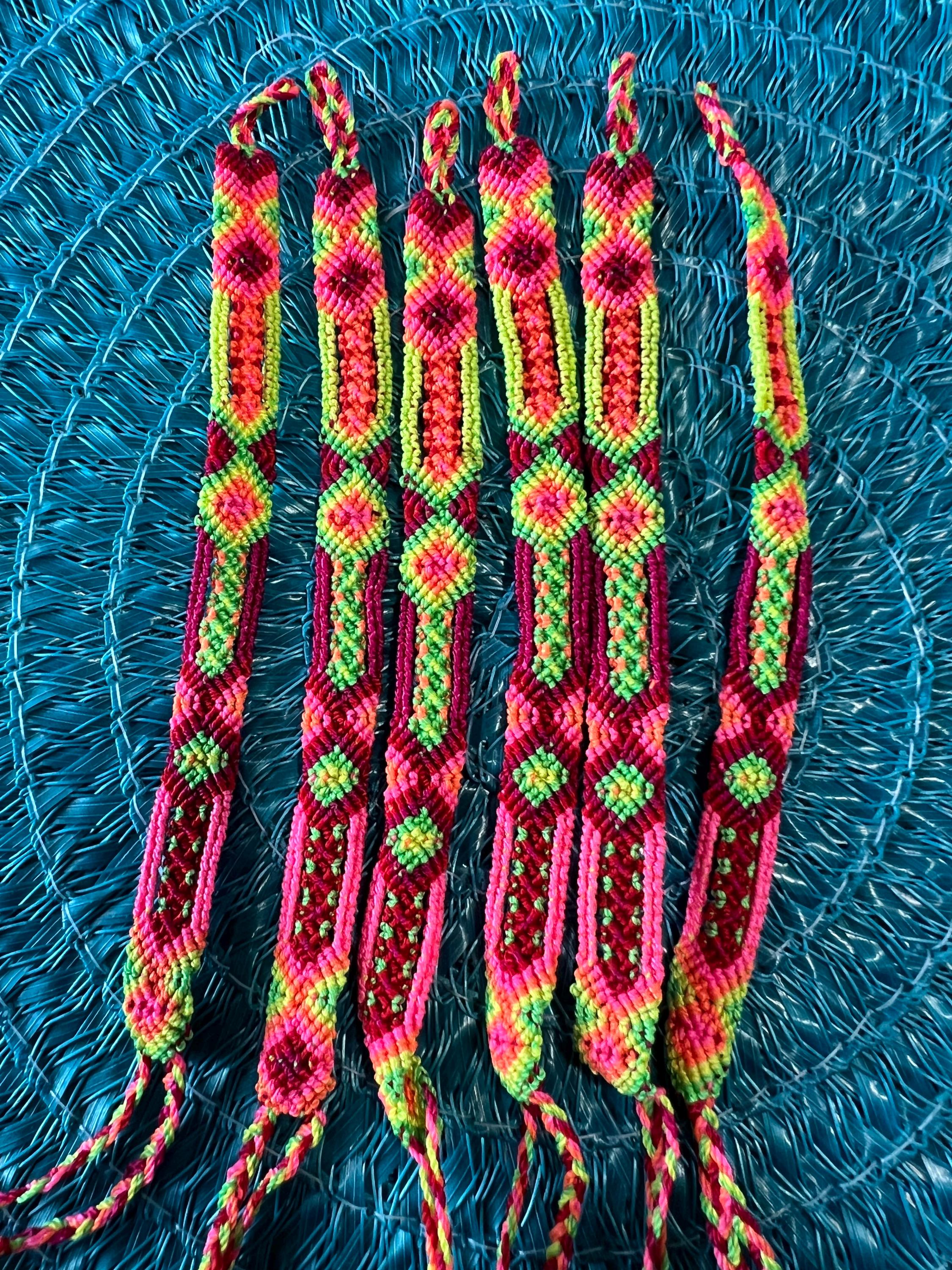 Hand Embroidered Unisex Bracelets Authentic Mexican Embroidery Folk Art ...