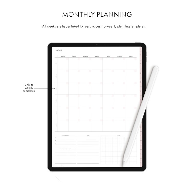 Weekly Overview Digital Planner for Goodnotes Week at a - Etsy