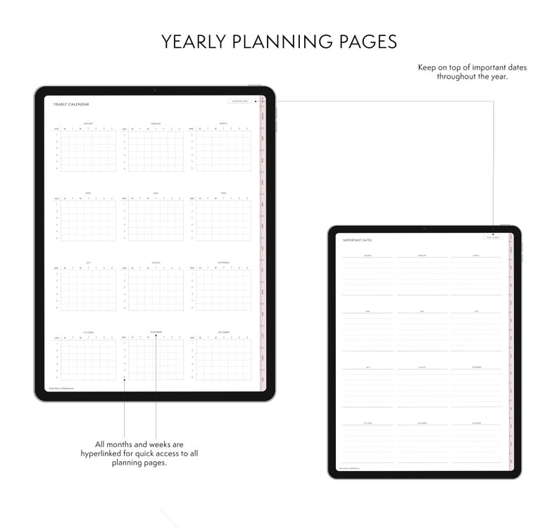 Weekly Overview Digital Planner for Goodnotes Week at a - Etsy