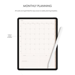 Undated Weekly Schedule Digital Planner for iPad | Weekly Overview ...