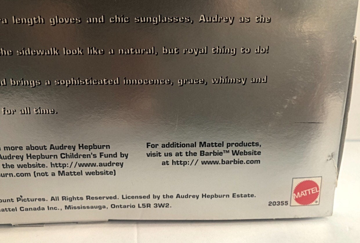 Mattel 1998 Audrey Hepburn Breakfast At Tiffanys Barbie Etsy