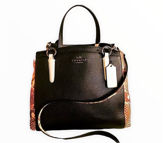 COACH, “Minetta” Snake & Embossed Pebbled Leather F57… - Gem