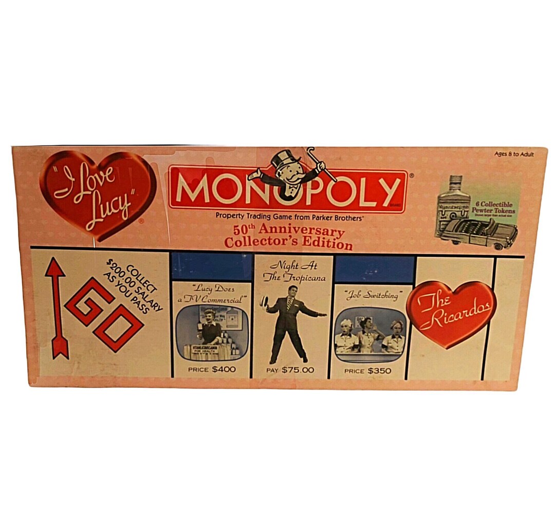 Usaopoly (2001) " I Love Lucy " Monopoly 50th Anniversary, Collector's ...