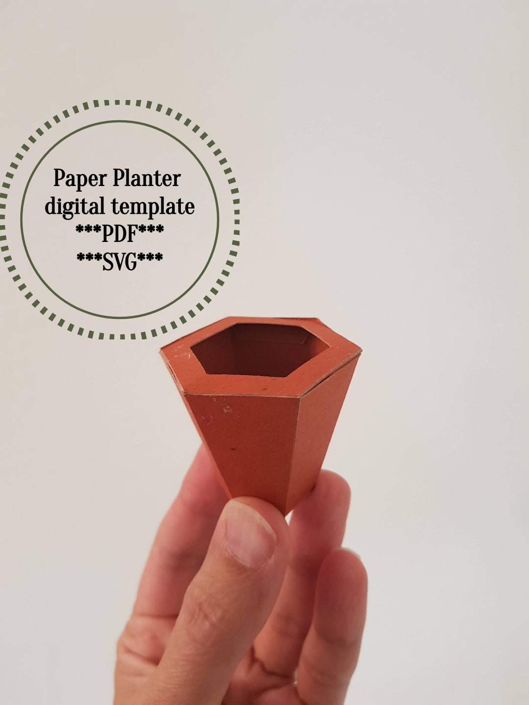 Paper Planter for Paper Plant SVG and PDF, Template Paper Pot DIY - Etsy