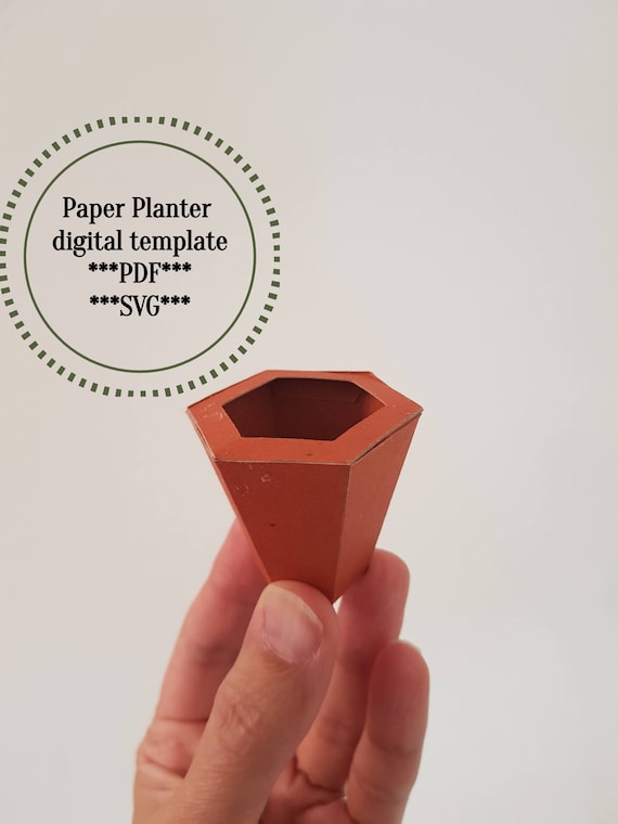 Paper Flower Pot Template