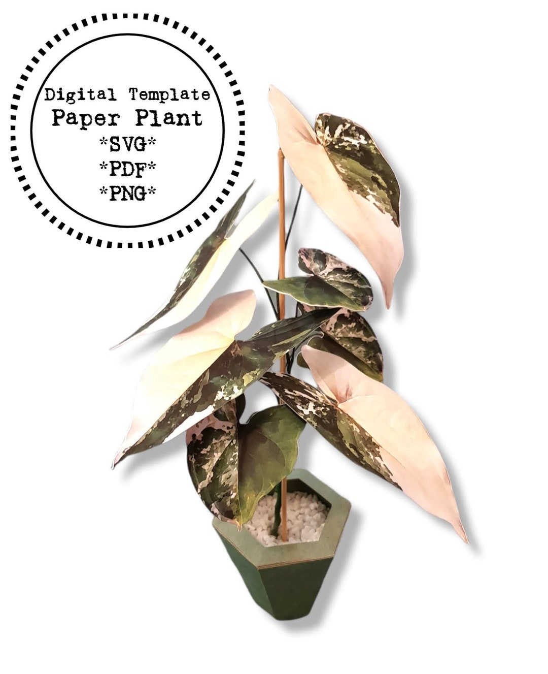 Fake Plant, Faux Plant, Paper Plant, Paper Plant Template, DIY Home ...