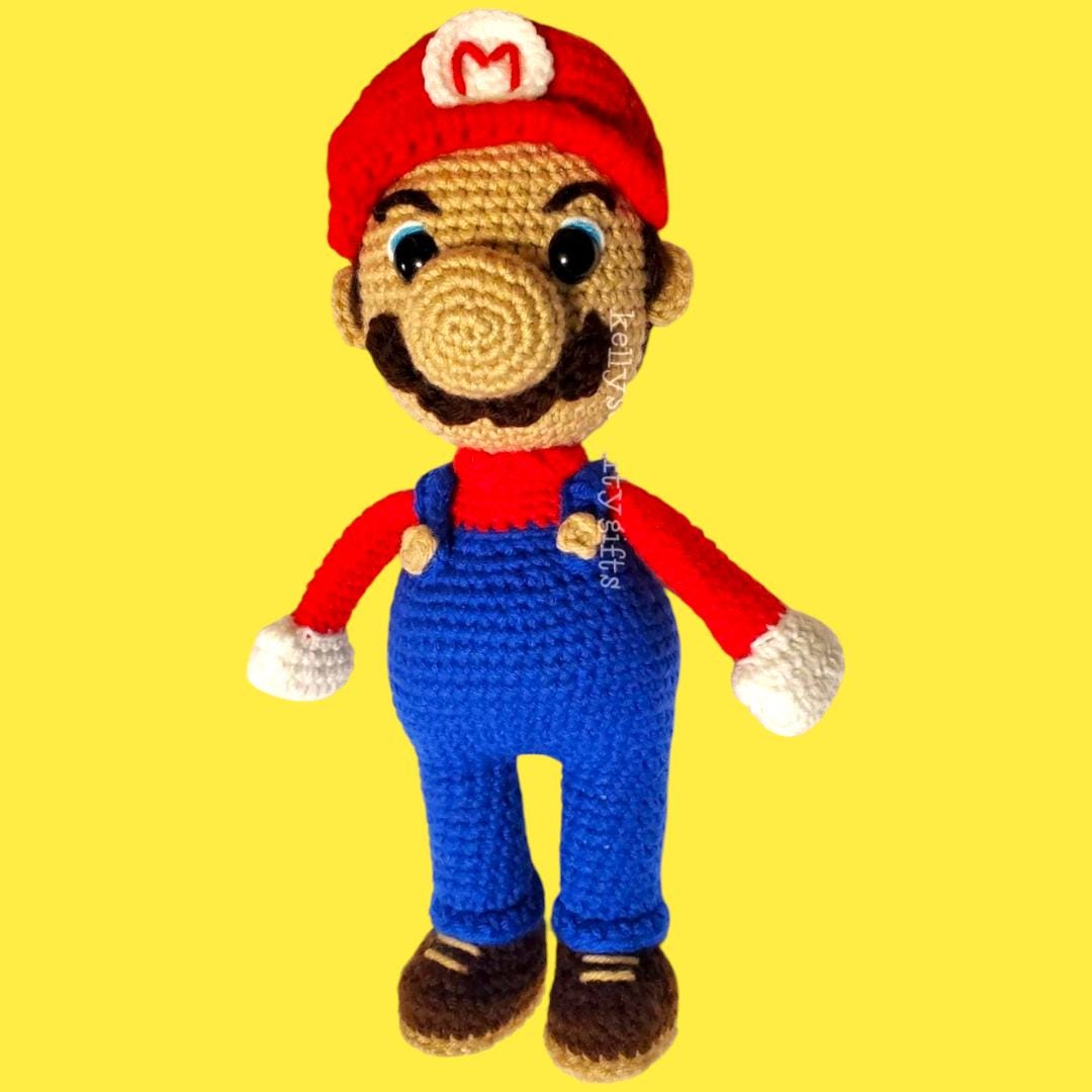 Hand-knitted Mario Plushie: Super Mario Inspired, 10.5 Inch - Etsy