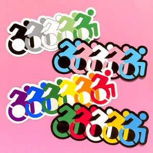 Wheelchair Pride Flag Sticker | LGBTQ Disability Pride - Etsy