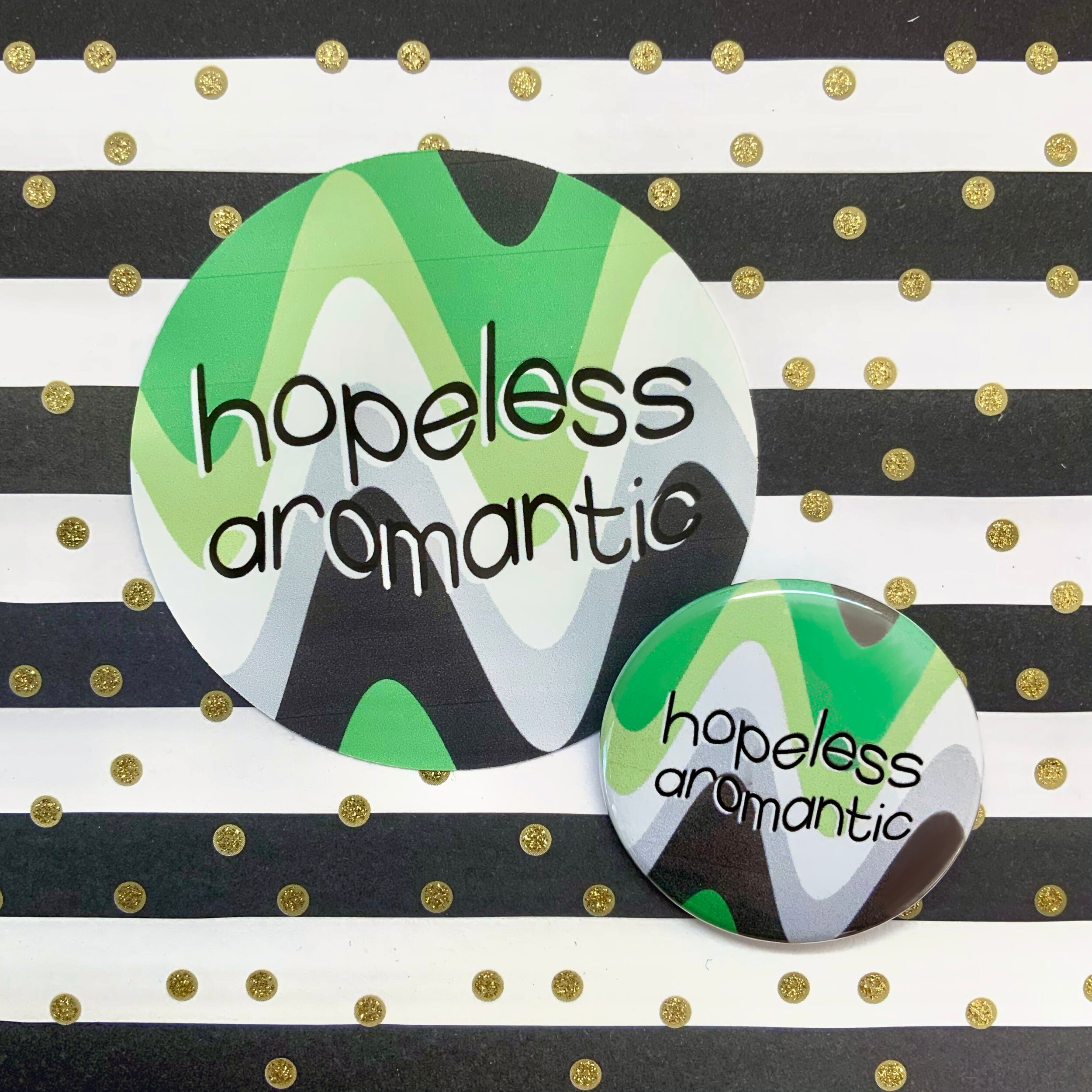 Hopeless Aromantic Button // Aro Pride - Etsy