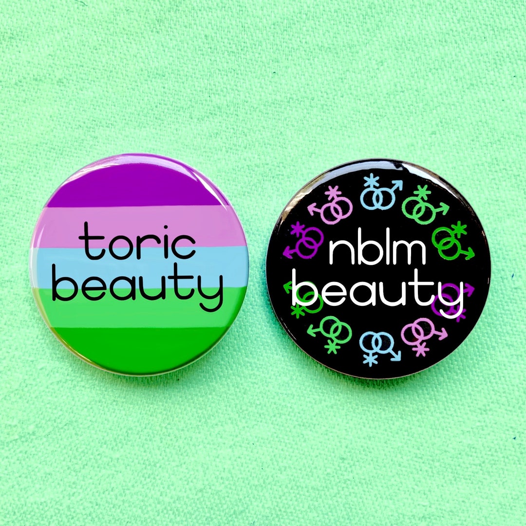 Toric / NBLM Beauty Button | Customizable Nonbinary Pride - Etsy