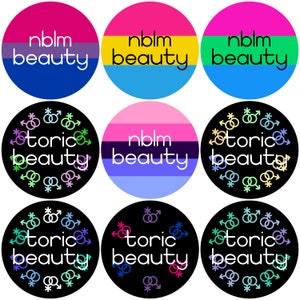 Toric / NBLM Beauty Button Customizable Nonbinary Pride - Etsy 日本