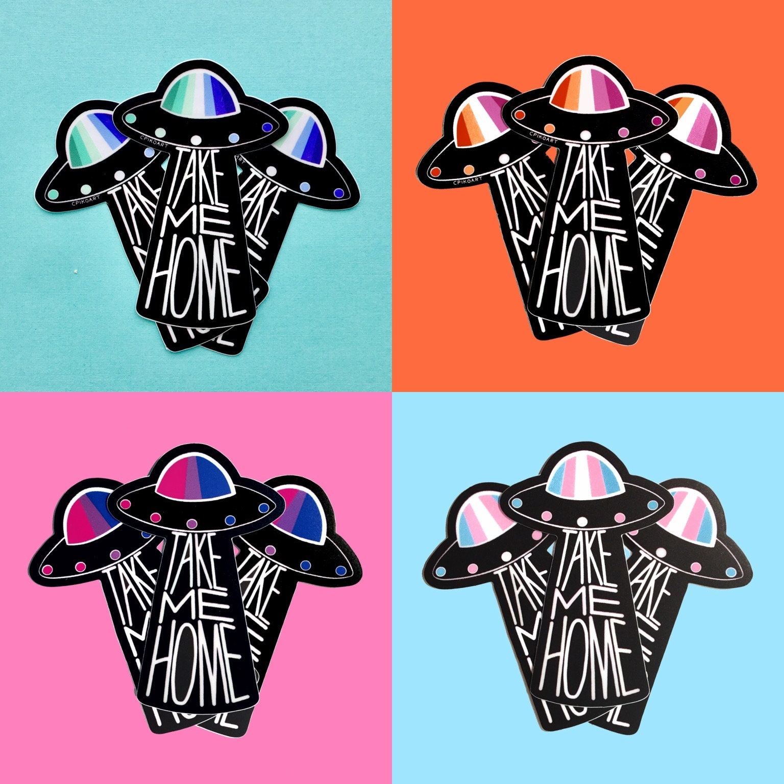 Take Me Home Sticker // Voidpunk LGBTQ Pride - Etsy