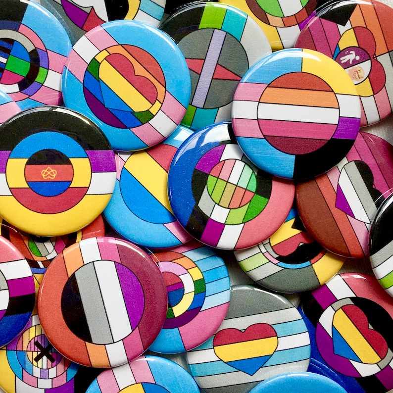 Custom Pride Flag Button // LGBTQ Pride | Etsy