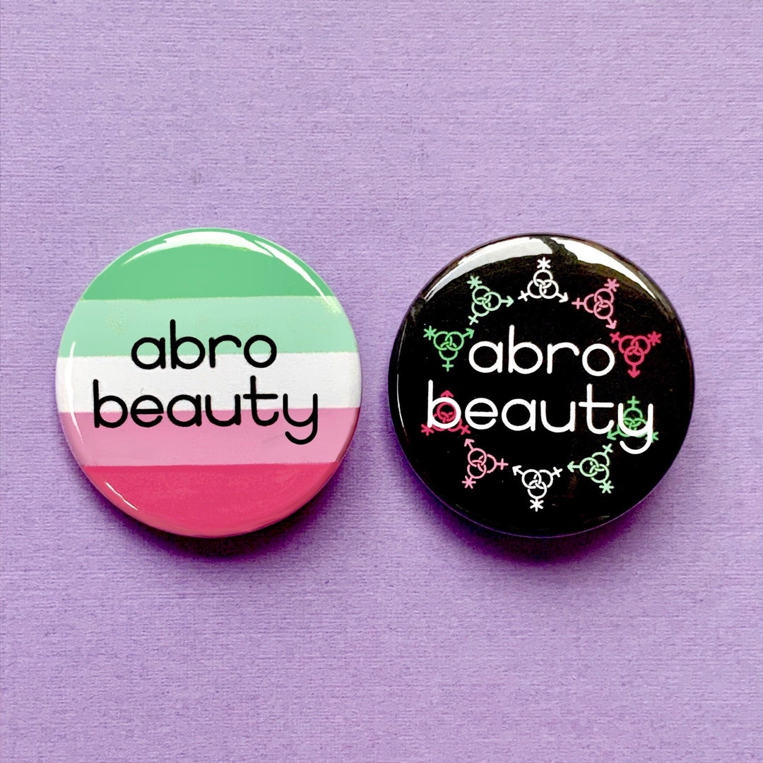 Abro Beauty Button Abrosexual Fluid Sexuality Pride - Etsy