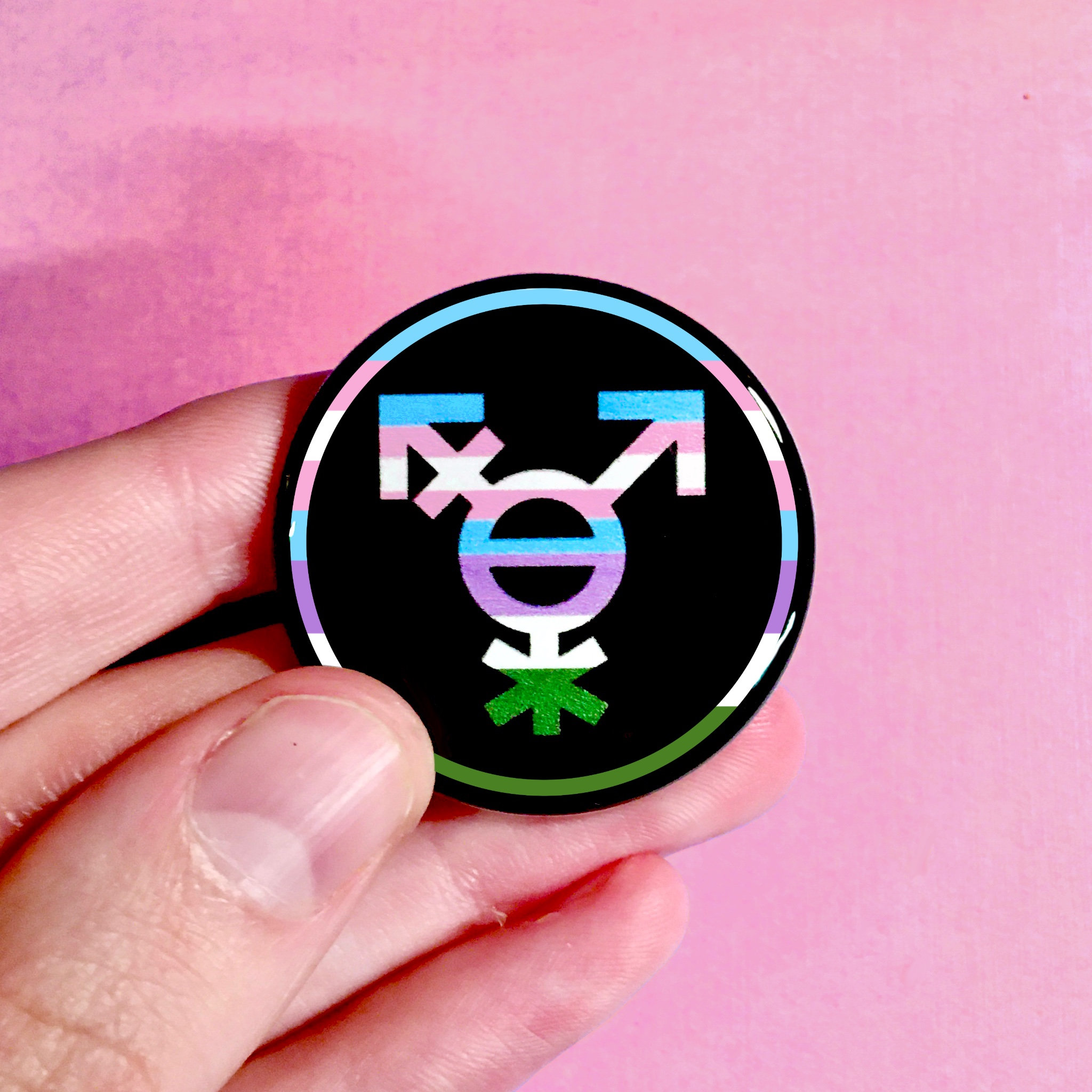 Custom Gender Symbol Button // Pride Flag // Transgender - Etsy
