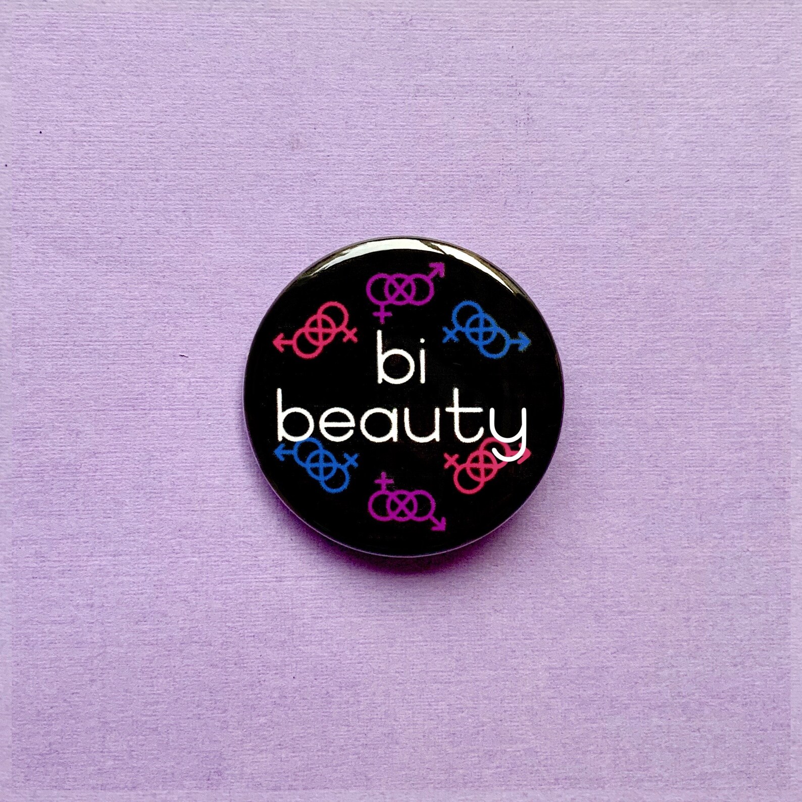 Bi Beauty Button | Bisexual Biromantic Pride - Etsy