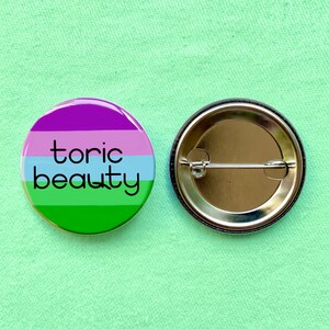 Toric / NBLM Beauty Button Customizable Nonbinary Pride - Etsy 日本